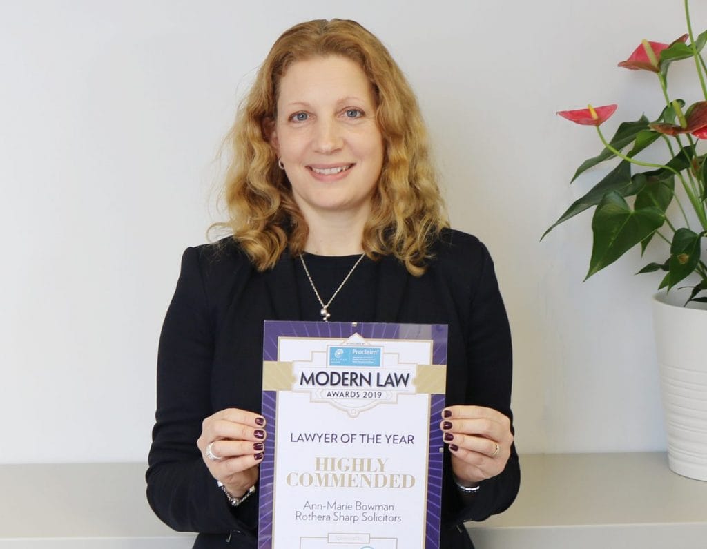 Ann Marie Bowman Commended | Rothera Bray Solicitors